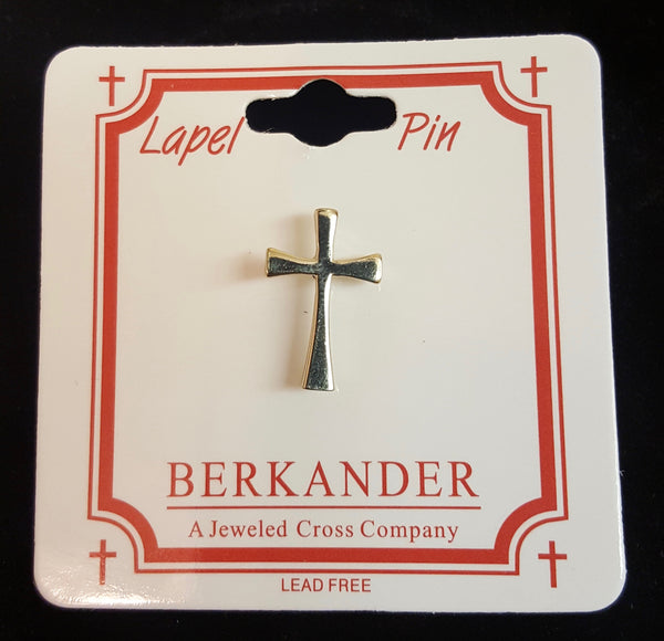 Goldtone Cross Lapel Pin – National Shrine of St. Dymphna